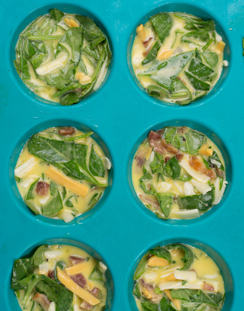 Keto Spinach And Bacon Egg Muffins