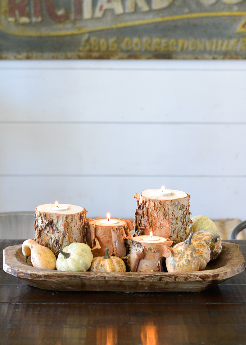 DIY Birch Candlesticks