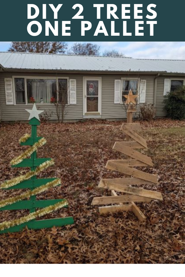 DIY Two Christmas trees from one pallet