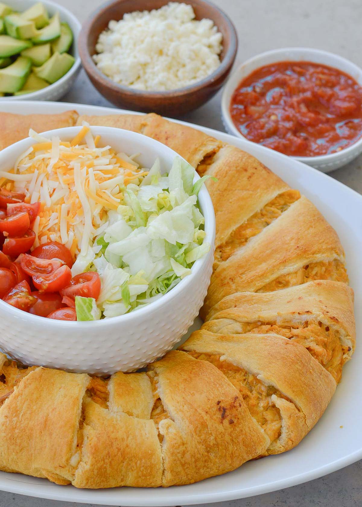 Chicken Taco Crescent Ring